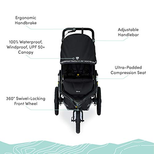 BOB Gear Alterrain Pro Jogging Stroller, Lunar - Ultra-Reflective Accents