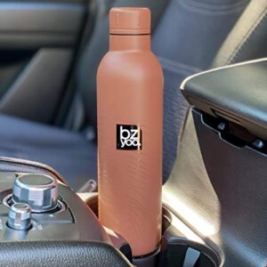 bzyoo H2GO Double Wall Vacuum Insulated 18/8 Stainless Steel Reusable 17oz Leak-Proof Thermal Travel Water Coffee Bottle for Gym Hiking Cycling Gifts Wellness (Terracotta)