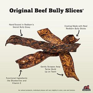 Redbarn Bully Slices for Dogs | Highly Palatable, Long-Lasting Natural Dental Treats with Functional Ingredients, 9 oz. (Pack of 2) - Original Bully