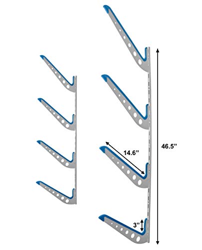 StoreYourBoard Adjustable Water Ski Wall Storage Rack, Holds 4 Sets of Skis, Garage Home Boathouse Organizer