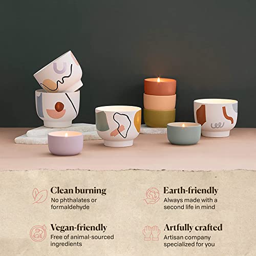 Paddywax Candles Wabi Sabi Collection, Scented Soy Candle, 12 Ounces, Pink Opal & Persimmon