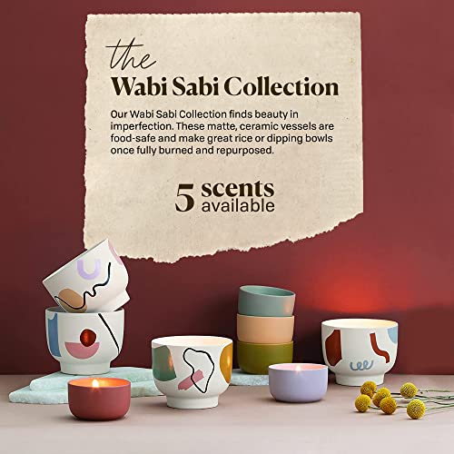 Paddywax Candles Wabi Sabi Collection, Scented Soy Candle, 12 Ounces, Pink Opal & Persimmon