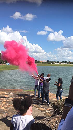 Gender Reveal Surprise Powder Cannons Bundle, 16 Inch, Non-Toxic, 4 Pink Powder Dispensers Plus 8 Free Gender Reveal Party Balloons Decorations