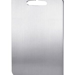 YEAVS Stainless Steel Cutting Board for Kitchen Heavy Duty Chopping Board(Medium, 11.4"L x 7.9" W)