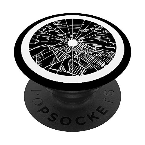 Mountain Bike Wheel Track Minimal Bicycle BMX Cyclist Gift PopSockets Swappable PopGrip