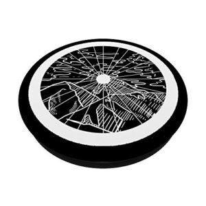 Mountain Bike Wheel Track Minimal Bicycle BMX Cyclist Gift PopSockets Swappable PopGrip