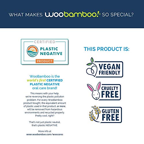 Woobamboo Bamboo Toothbrush - Adult - Soft Bristle - BPA Free Nylon Bristles - Eco-Friendly, Biodegradable, Compostable, Vegan