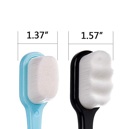 DI QIU REN Extra Soft Toothbrush for Sensitive Gums, Manual Toothbrush with 8 Tubes of 10000 Soft Floss Bristle for Gum Care, Protect Fragile Gums Good Cleaning Effect (2)