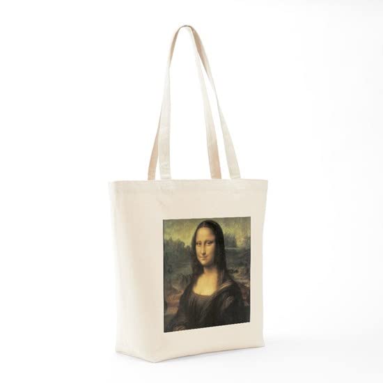 CafePress Vintage Mona Lisa Tote Bag Natural Canvas Tote Bag, Reusable Shopping Bag