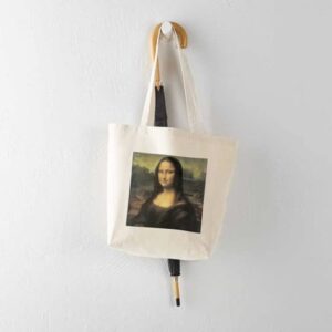 CafePress Vintage Mona Lisa Tote Bag Natural Canvas Tote Bag, Reusable Shopping Bag