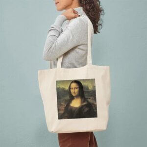 CafePress Vintage Mona Lisa Tote Bag Natural Canvas Tote Bag, Reusable Shopping Bag