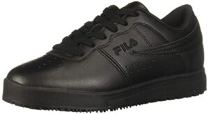 fila womens work health care professional shoe, black/black/black, 8.5 us