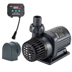 hygger 24v dc water pump submersible saltwater aquarium sump pump with lcd display controller 1720 gph