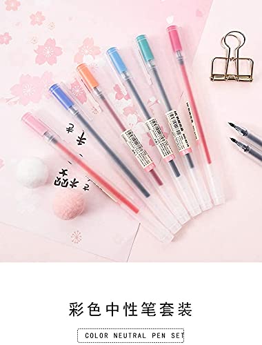 NYKKOLA Japanese Style Gel Ink Ball Point Pen [0.5mm] Fine Ballpoint Maker Pen for Office School Stationery Supply(12PCS Colorful)