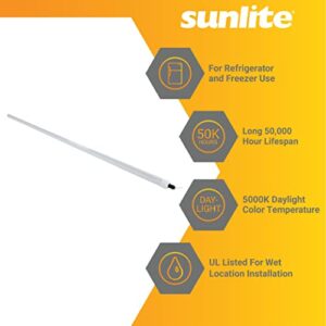 Sunlite 41251-SU 5' Foot LED Refrigerator Light Fixture, 22 Watts, 2196 Lumen, Coolers, Freezers, Display Cases, Fridge, IP65, UL Listed, DLC Listed, 5000K Daylight 2 Pack