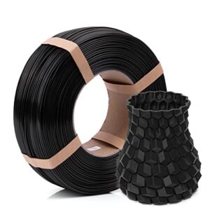 inland 1.75mm pla pro (pla+) 3d printer filament refill, 1kg (2.2lbs) spooless filament, dimensional accuracy +/- 0.03mm, black refill for inland reusable spools