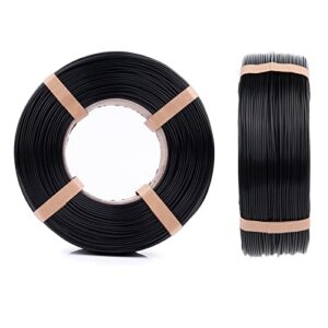 Inland 1.75mm PLA PRO (PLA+) 3D Printer Filament Refill, 1KG (2.2lbs) Spooless Filament, Dimensional Accuracy +/- 0.03mm, Black Refill for Inland Reusable Spools