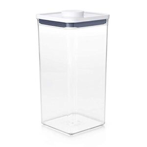 oxo good grips pop container 6-quart square airtight food storage for bulk food (set of 4)