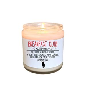 The Breakfast Club Gift Scented Candle a Brain, an Athlete, a Basket Case, a Princess and a Criminal 80s Movies Cult Classic Holiday Gift