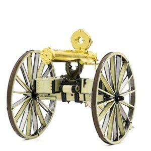 fascinations metal earth wild west gatling gun 3d metal model kit