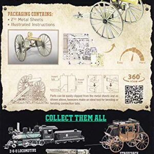 Fascinations Metal Earth Wild West Gatling Gun 3D Metal Model Kit