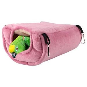 Sheens Winter Warm Bird Nest Windproof Plush Snuggle Happy Hut Tent Bed for Budgies Eclectus Parakeet Cockatiels Cockatoo Lovebird(Large)