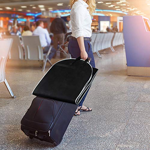 Zilink Garment Bag Suit Bags for Travel and Storage 43 inches Gusseted Suit Cover Protector for with 2 Large Pockets and 2 Carry Handles for Suit Coat, Dress, Set of 2