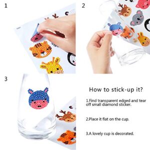 sinceroduct 5D DIY Kids Animal Diamond Painting Stickers Beginner Diamond Painting Kits, Digital Diamond Paint