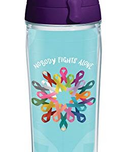 Tervis American Cancer Society - Ribbons Made in USA Double Walled Insulated Tumbler Travel Cup Keeps Drinks Cold & Hot, 24oz Water Bottle, Classic