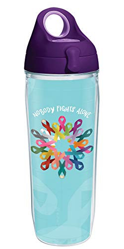 Tervis American Cancer Society - Ribbons Made in USA Double Walled Insulated Tumbler Travel Cup Keeps Drinks Cold & Hot, 24oz Water Bottle, Classic