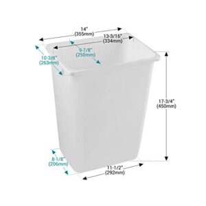 Rok Kitchen Cabinet Smooth Soft Close Double 36 Qt. Heavy Duty Waste Recycle Bin Trash Can Pull Out Organizer Container