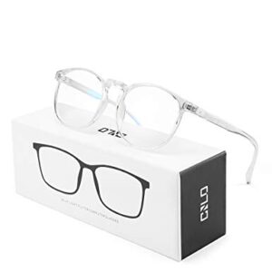 CNLO Blue light blocking Glasses,Computer Glasses,Gaming Glasses,TV Glasses，For UV Protection, Anti Eyestrain,Lightweight Frame Eyewear,Men/Women (Crystal)