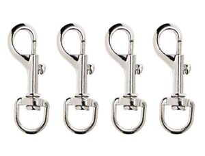 penta angel 4pcs dog leash clasp heavy duty snap hooks clips pet leashes key chain with spring buckle for linking pet collar (4 pcs)