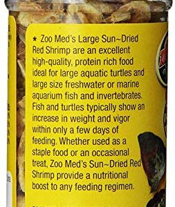 Zoo Med 2 Pack of Large Sun-Dried Red Shrimp, 0.5 Ounces Each, Treat for Large Tropical Fish and Aquatic Turtles