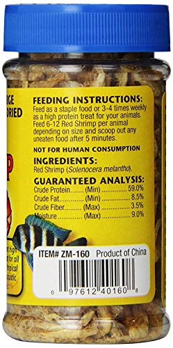 Zoo Med 2 Pack of Large Sun-Dried Red Shrimp, 0.5 Ounces Each, Treat for Large Tropical Fish and Aquatic Turtles