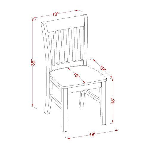 East West Furniture ANNO5-BCH-W