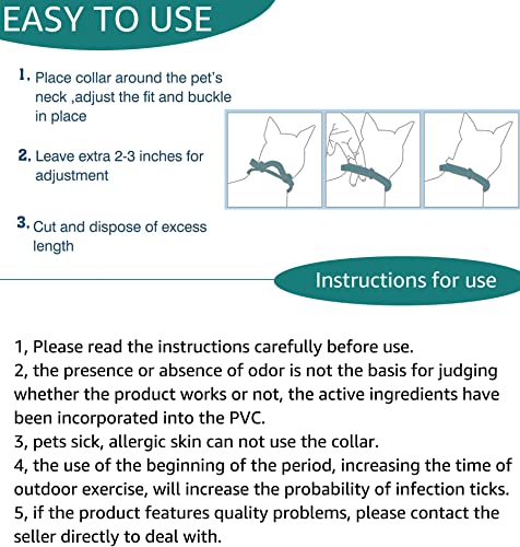 Flea and Tick Collar for Large Dogs - Natural Prevention, Control, and Treatment with Waterproof and Safe Ingredients - Includes Free Comb and 2-Pack (27.5 inches)