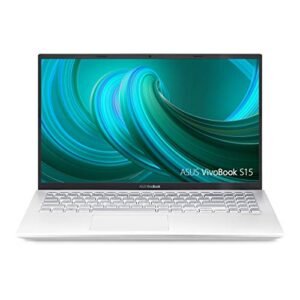 asus vivobook s15 s512 thin and light 15.6” fhd, intel core i7-8565u cpu, 8gb ddr4 ram, 256gb pcie nvme ssd + 1tb hdd, windows 10 home, s512fa-db71, silver metal