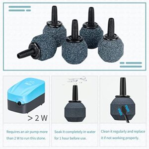 Pawfly Aquarium 0.8 Inch Air Stone Ball Bubble Diffuser Release Tool for Nano Air Pumps Small Buckets and Fish Tanks, 10 Pack