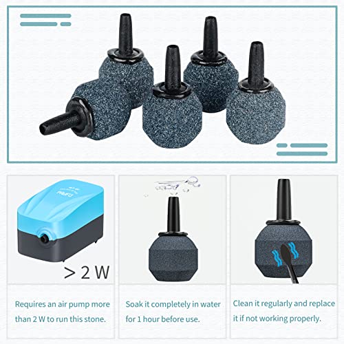 Pawfly Aquarium 0.8 Inch Air Stone Ball Bubble Diffuser Release Tool for Nano Air Pumps Small Buckets and Fish Tanks, 10 Pack