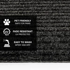 Prest-O-Fit 3-Pack 2-4122 Ruggids RV Step Rug Black Granite 23 in. Wide - 811602