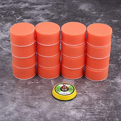 Fydun Polishing Pads 17Pcs 2in Sponge Buffing Polishing Pads Flat Polishing Buff Pad Set for Car Polisher