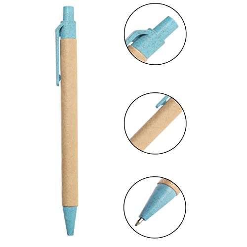 Simply Genius Pens in Bulk - 100 pack of Office Pens - Retractable Ballpoint Pens in Black Ink - Great for Schools, Notebooks, Journals & More (Eco friendly recycled material)