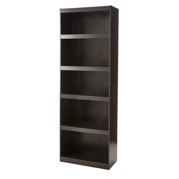 Mainstay 71" 5-Shelf Standard Bookcase, (Espresso + Free)