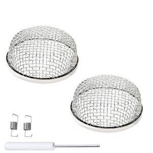 flying insect screen rv accessories, 2 pack rv heater vent cover, use for furnace vents on travel trailers, motorhomes, and camper trailers prevents rv vent damage