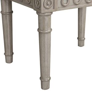 Jennifer Taylor Home Troy Upholstered Vanity Accent Stool, Silvery Check