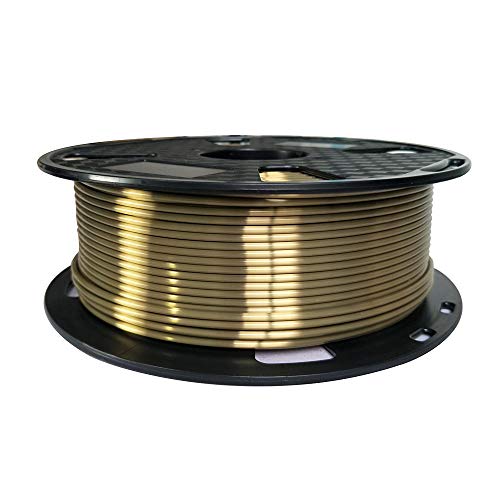 2.85mm Silk Antique Gold PLA Filament 3mm 3D Printer Filament 1KG 2.2LBS Printing Material Silky Gold Filament Metallic Bronze Brass PLA Filaments Materials Shiny Silk PLA