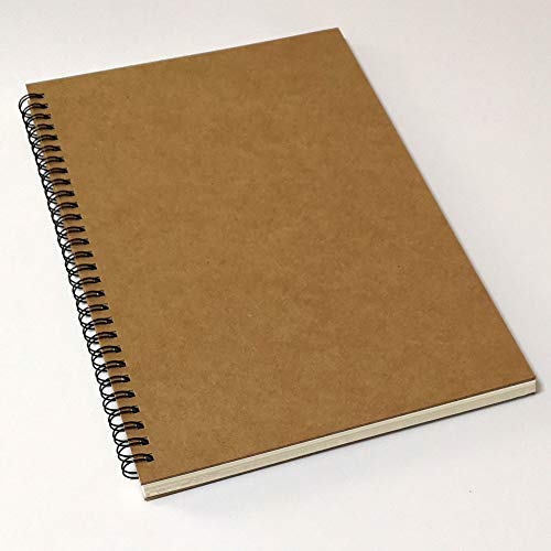 YUREE B5 Spiral Notebook Lined, Spiral Ruled Journal with Hard Kraft Cover, 70 Sheets (140 Pages), 10.3" x 7.2", 3-Pack, Brown