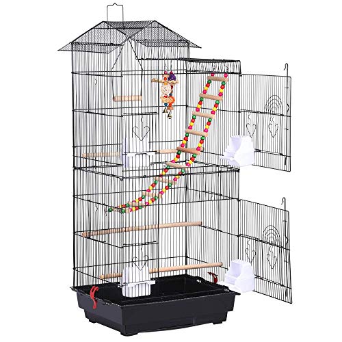 Topeakmart Large Flight Parakeet Cage for 3 Birds