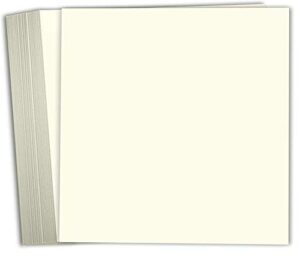 hamilco card stock scrapbook paper 12x12 cream colored cardstock 80lb cover – 25 pack